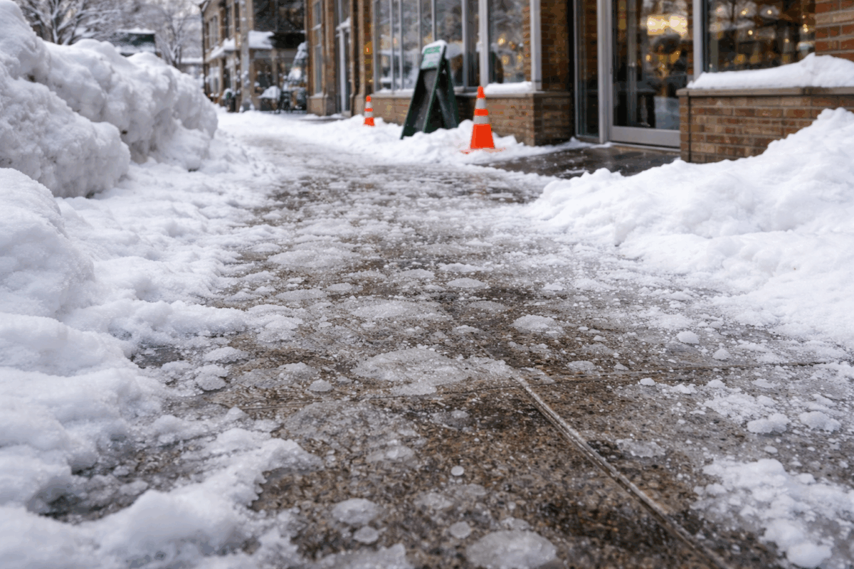 What Happens If You're Injured on a Snowy Sidewalk Outside a Business ...